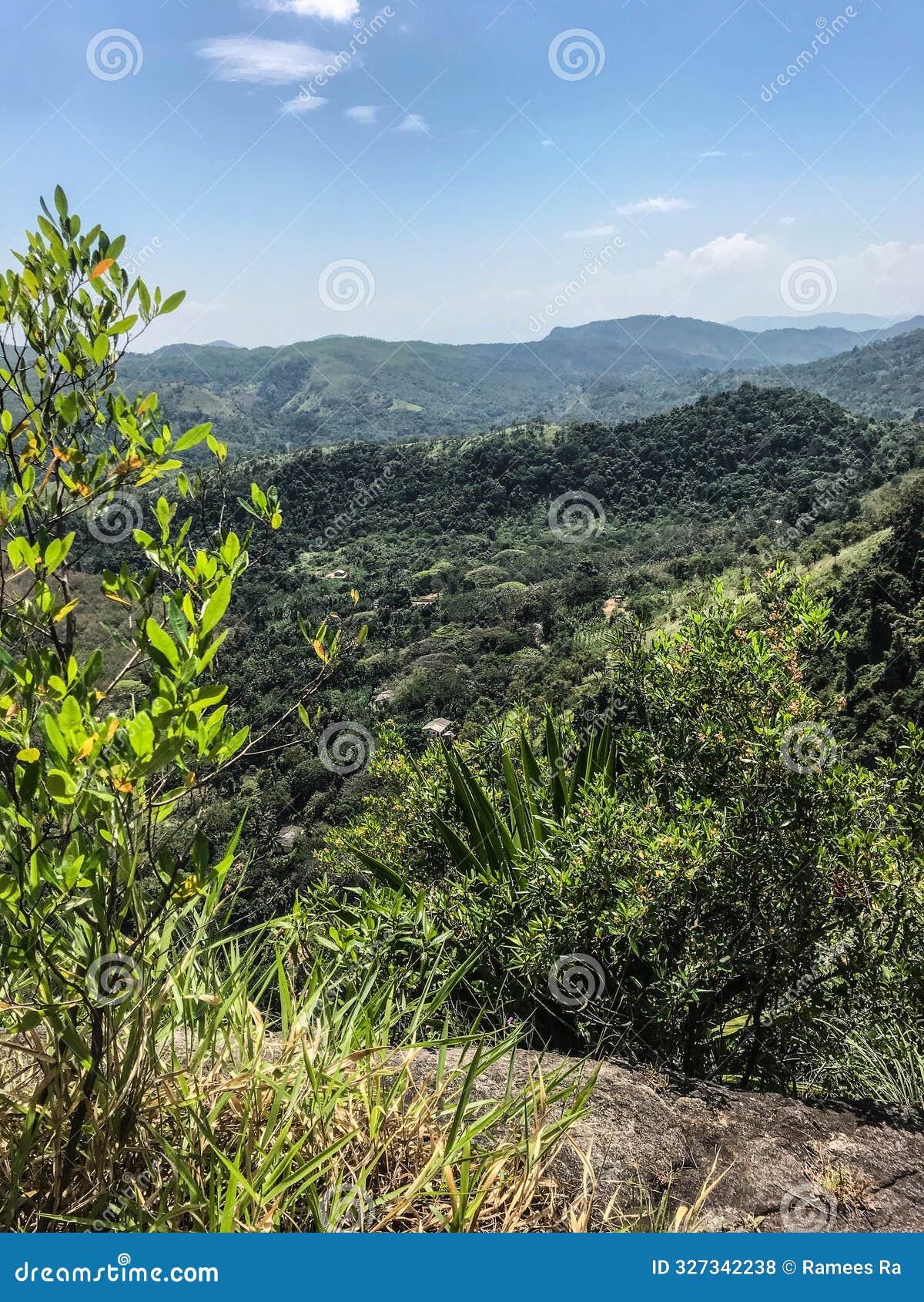 Diyaluma Waterfall Upper Part in Sri Lanka. Stock Photo - Image of ...