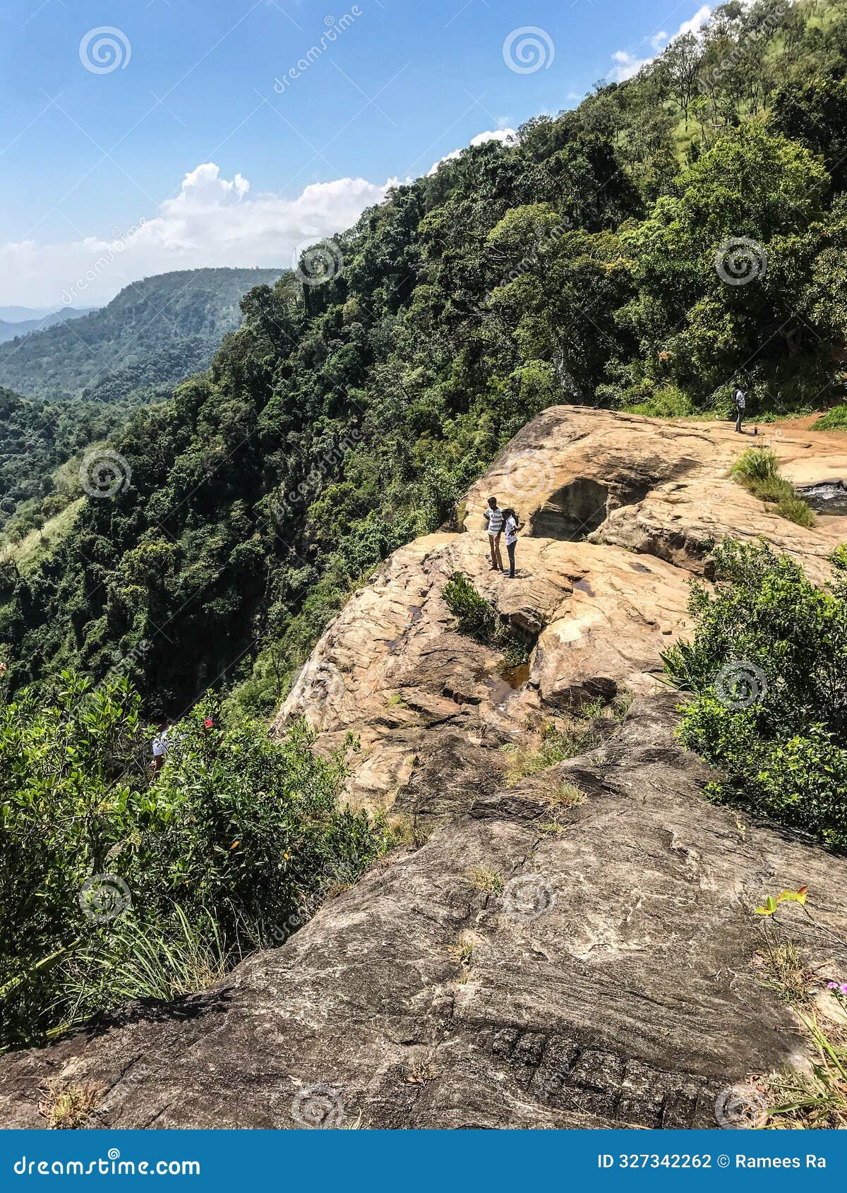 Diyaluma Waterfall Upper Part in Sri Lanka. Stock Photo - Image of ...