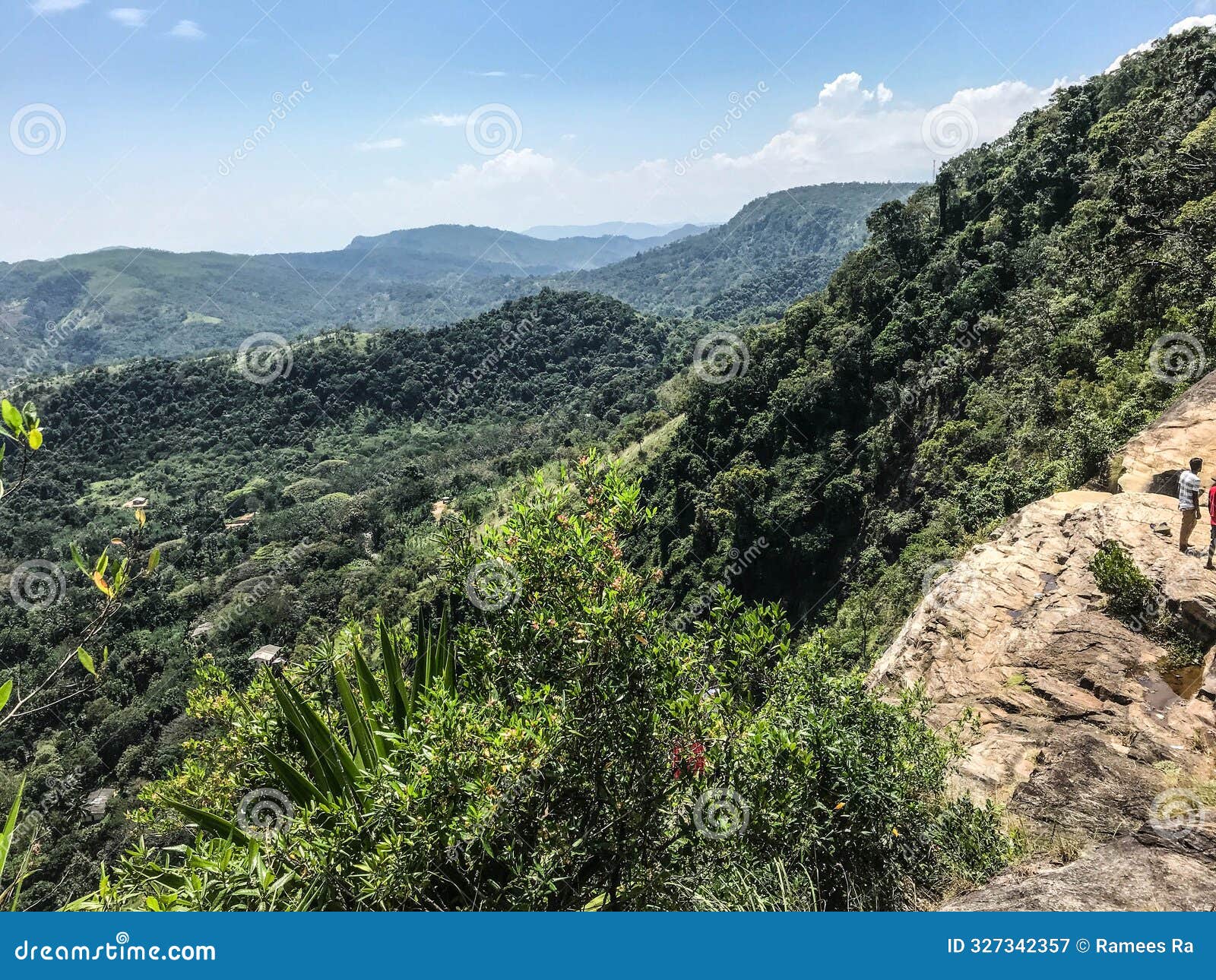 Diyaluma Waterfall Upper Part in Sri Lanka. Stock Image - Image of ...