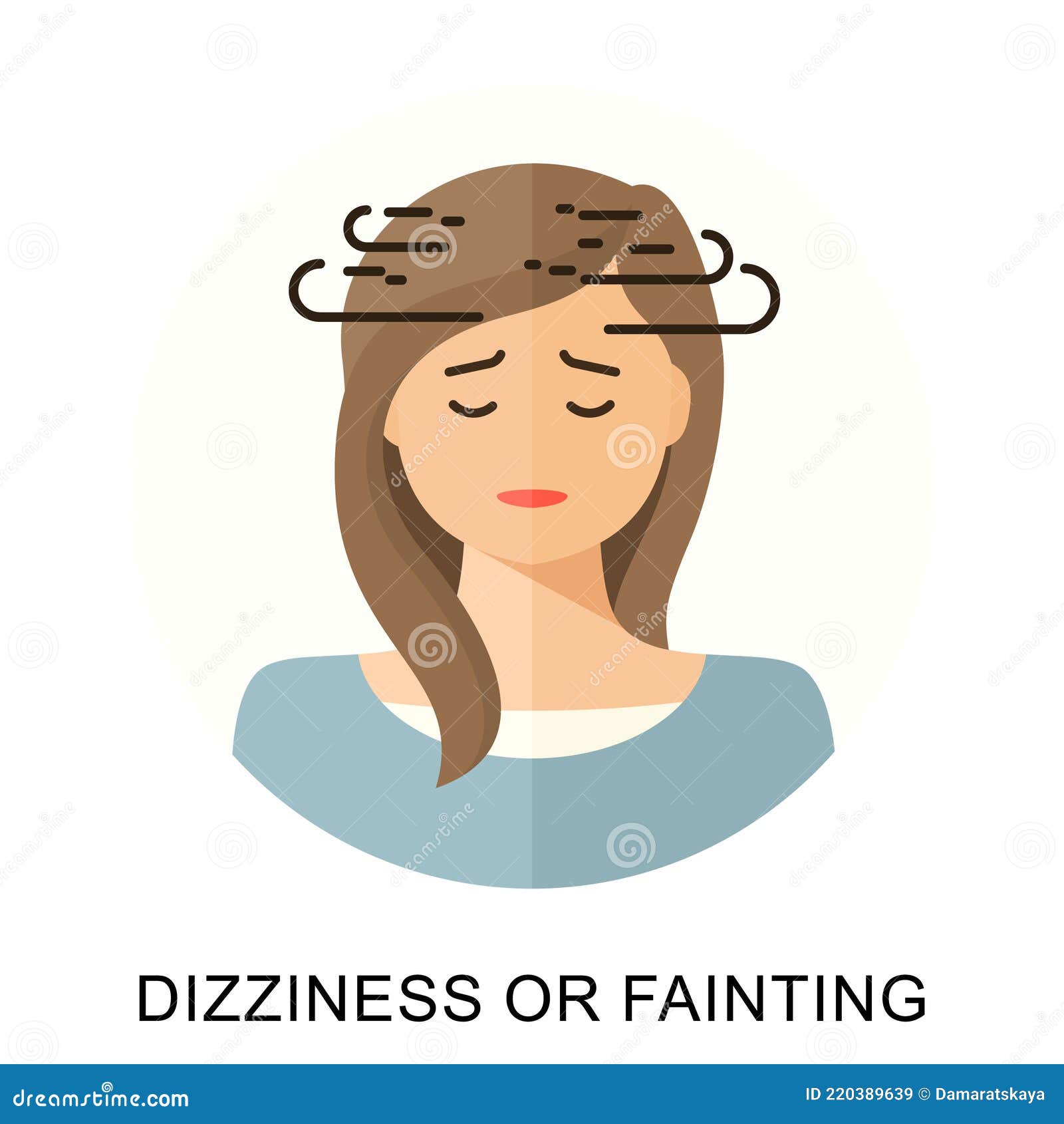 Dizziness or Fainting, Flat Style Concept Stock Vector - Illustration ...
