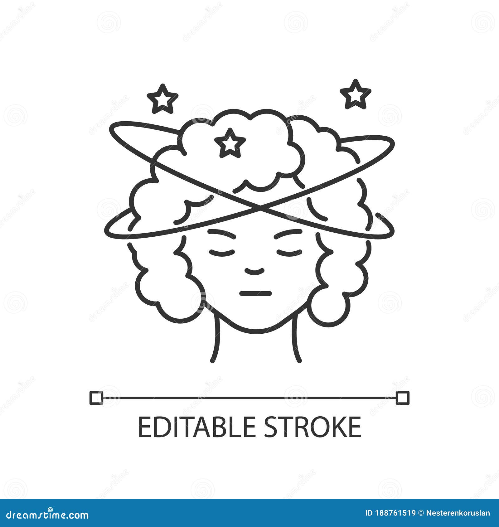 Linear Faint Smile Icon From Emoji Outline Collection. Thin Line Faint ...