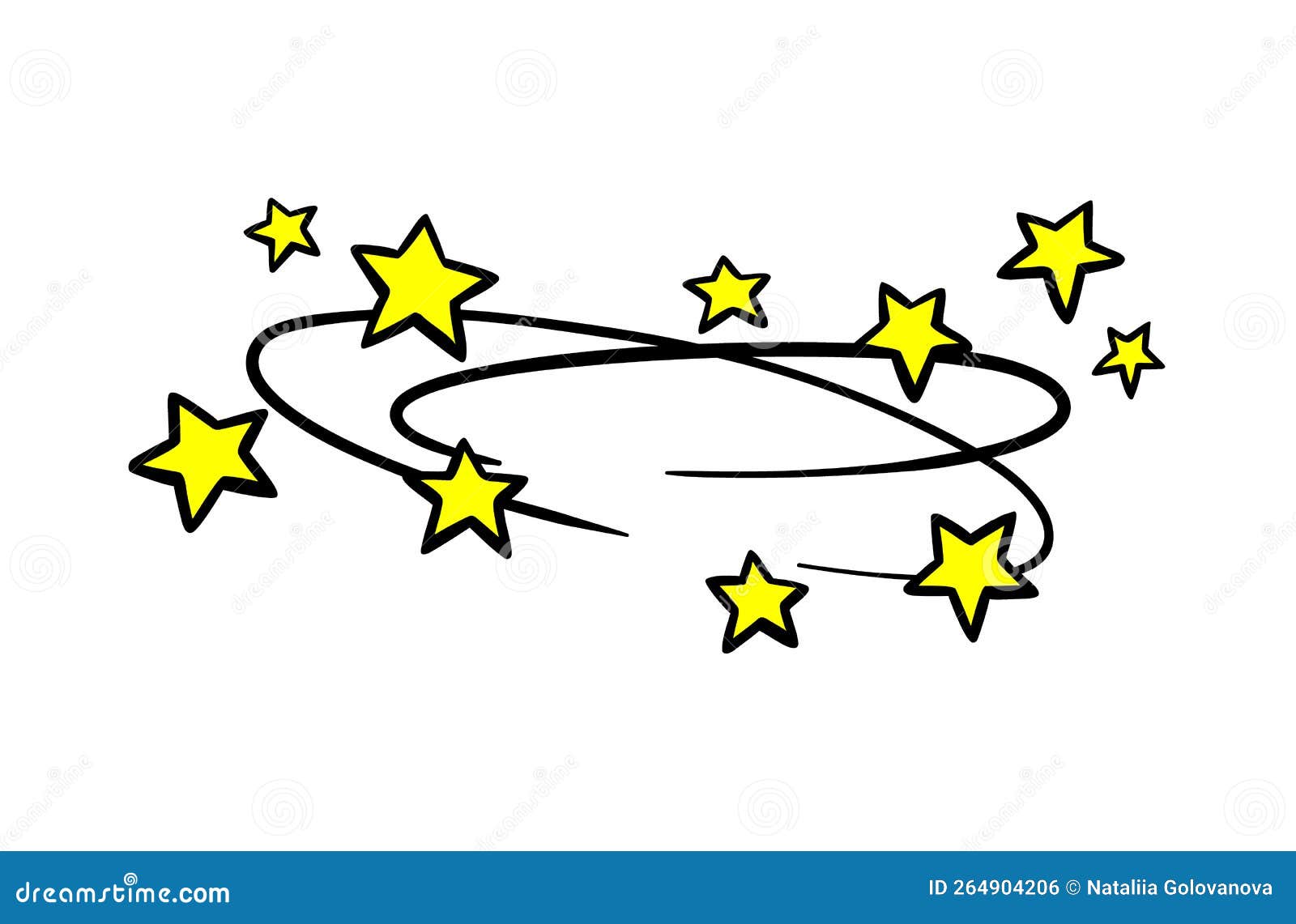 Dizziness With Stars. Vector Illustration | CartoonDealer.com #264904206
