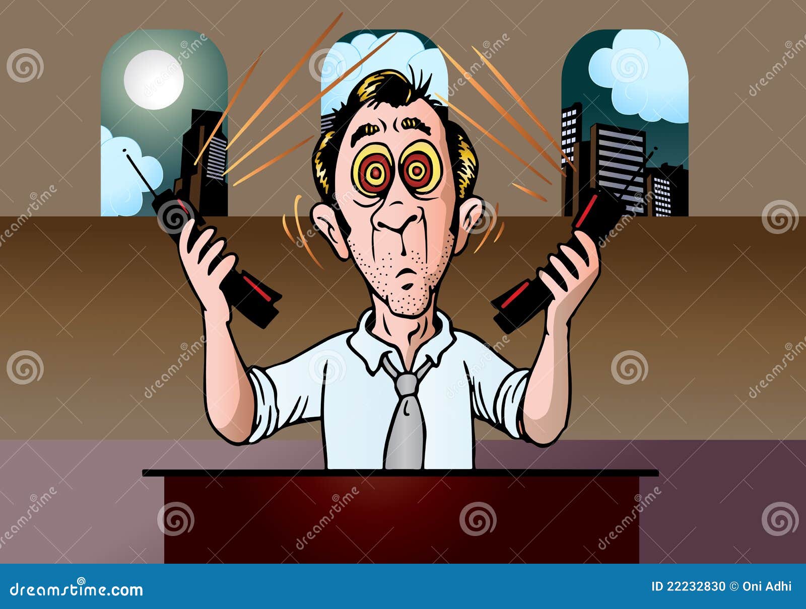 Dizzy call stock illustration. Illustration of call, customer - 22232830