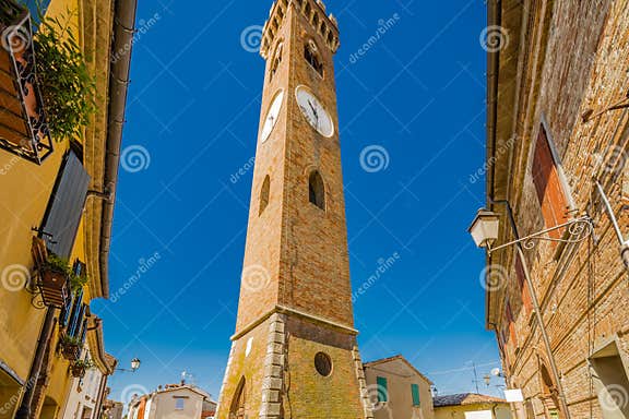 Dizzy clock tower stock image. Image of dizzy, romagna - 97379669