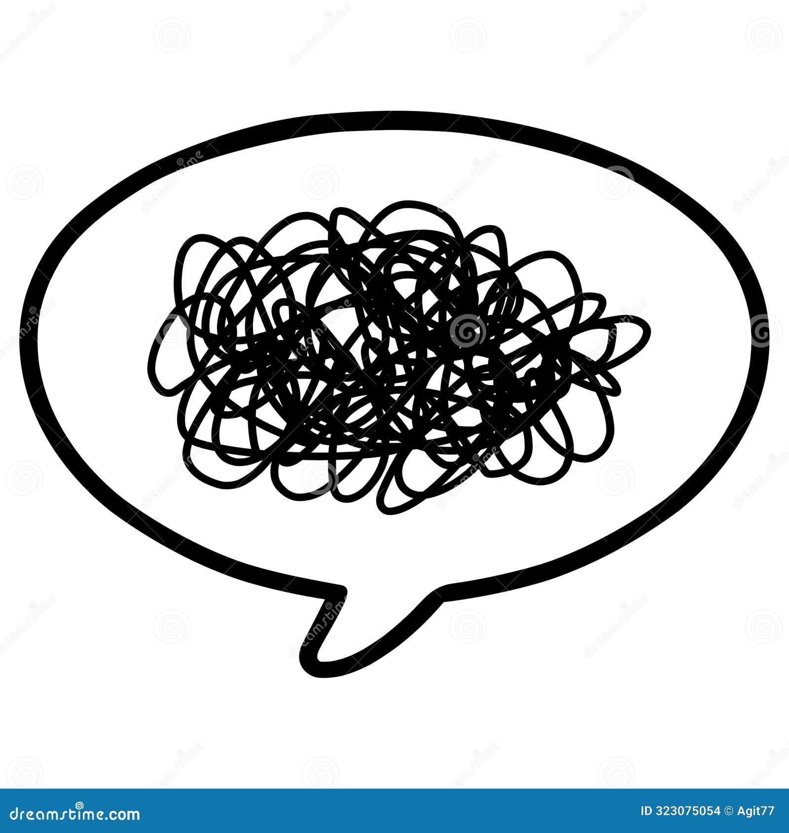Dizzy Confused Stressed Thought Bubble Speech Comics Cartoon Vector ...