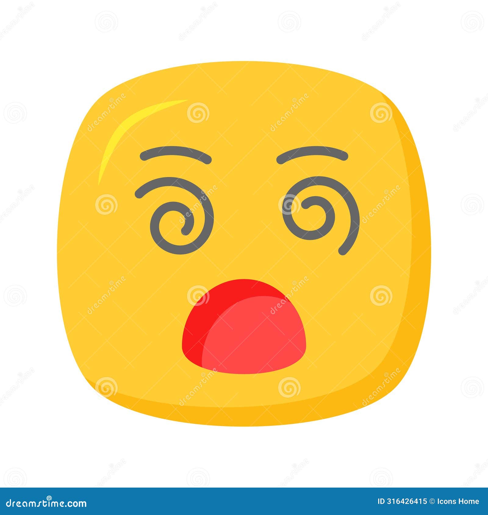 Dizzy Emoji Icon, Dizziness Expression Vector Design | CartoonDealer ...