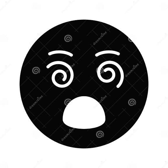 Dizzy Emoji Icon, Dizziness Expression Vector Design Stock Vector ...
