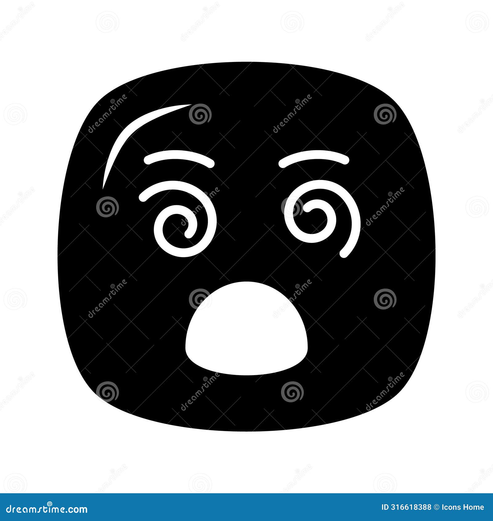 Dizzy Emoji Icon, Dizziness Expression Vector Design Stock Vector ...