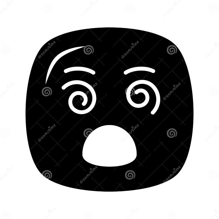 Dizzy Emoji Icon, Dizziness Expression Vector Design Stock Vector ...