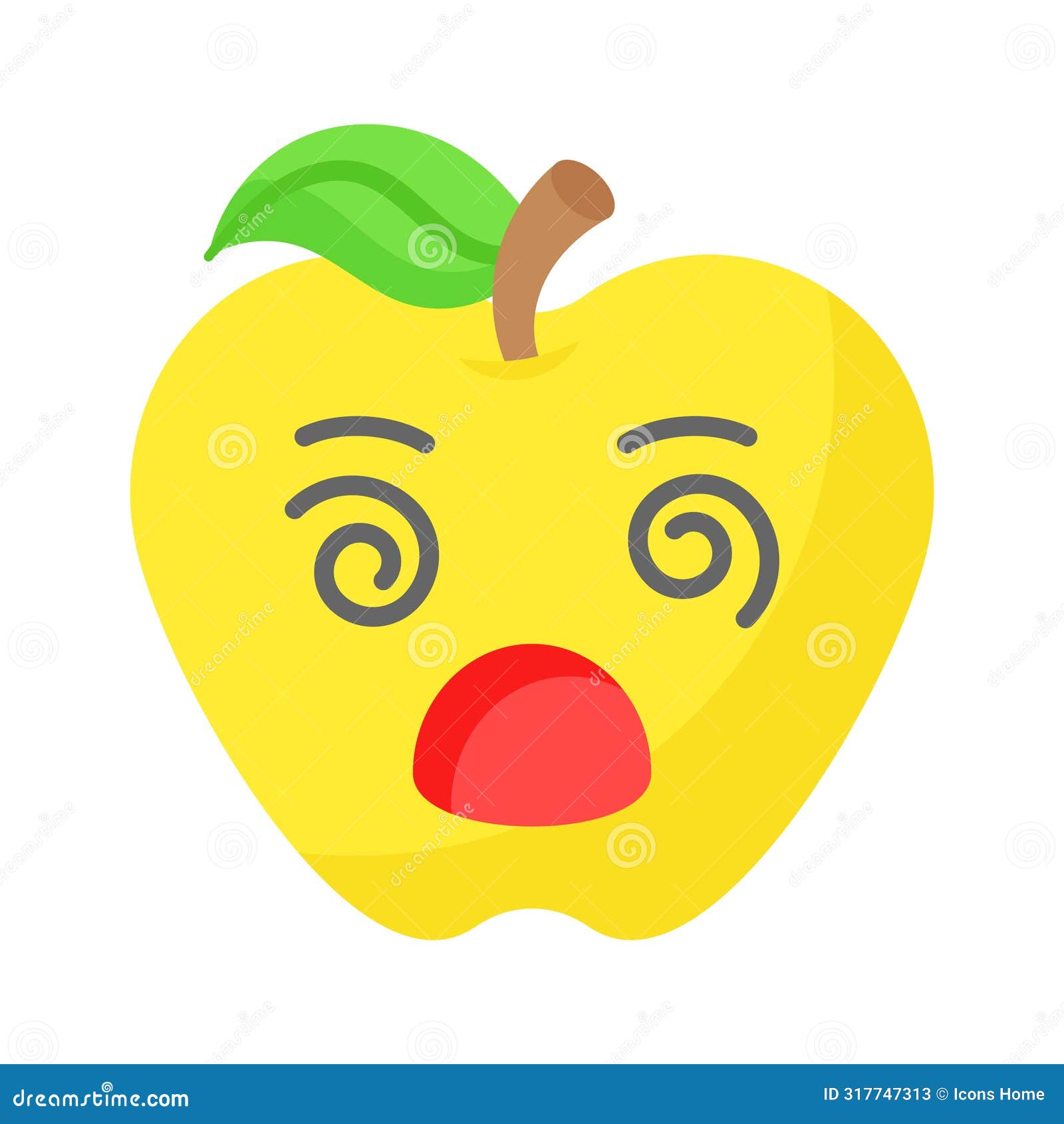 Dizzy Emoji Icon, Dizziness Expression Vector Design Stock Vector ...