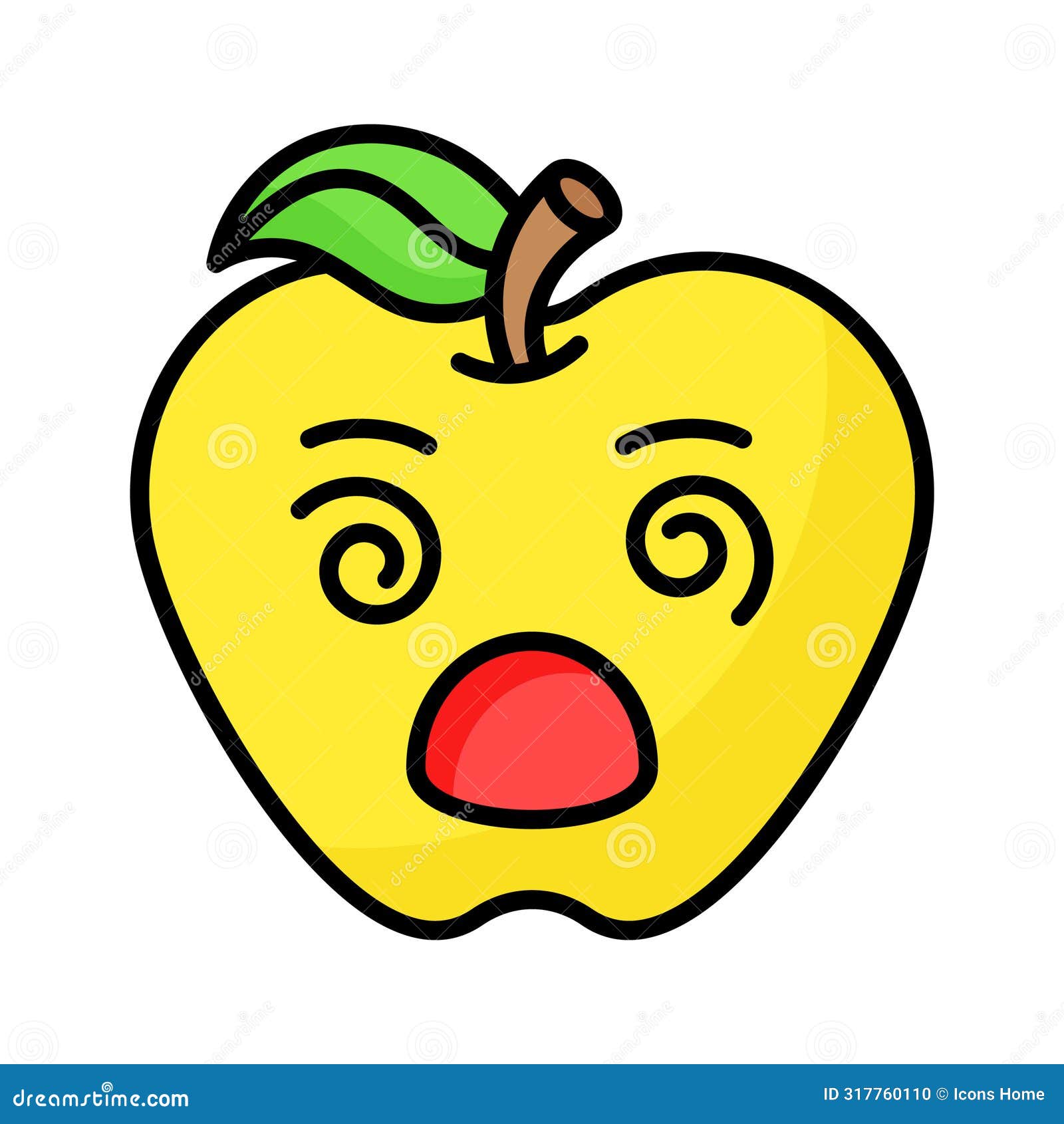 Dizzy Emoji Icon, Dizziness Expression Vector Design Stock Vector ...