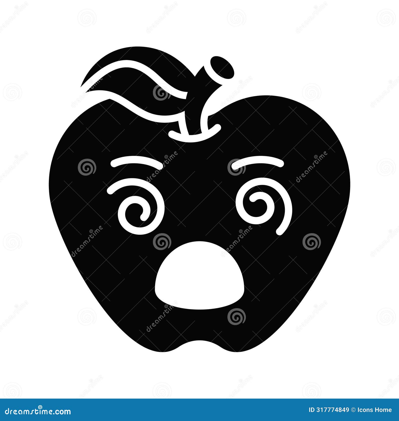 Dizzy Emoji Icon, Dizziness Expression Vector Design Stock Illustration ...