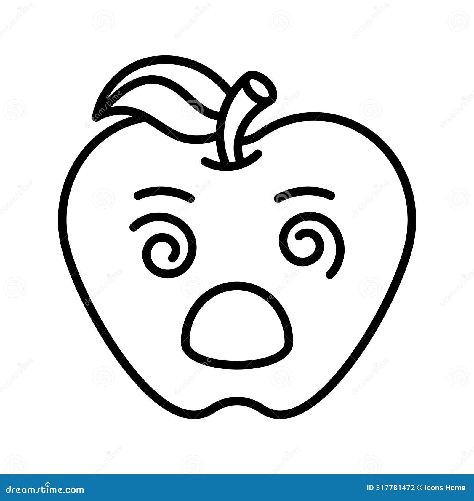 Dizzy Emoji Icon, Dizziness Expression Vector Design Stock Vector ...