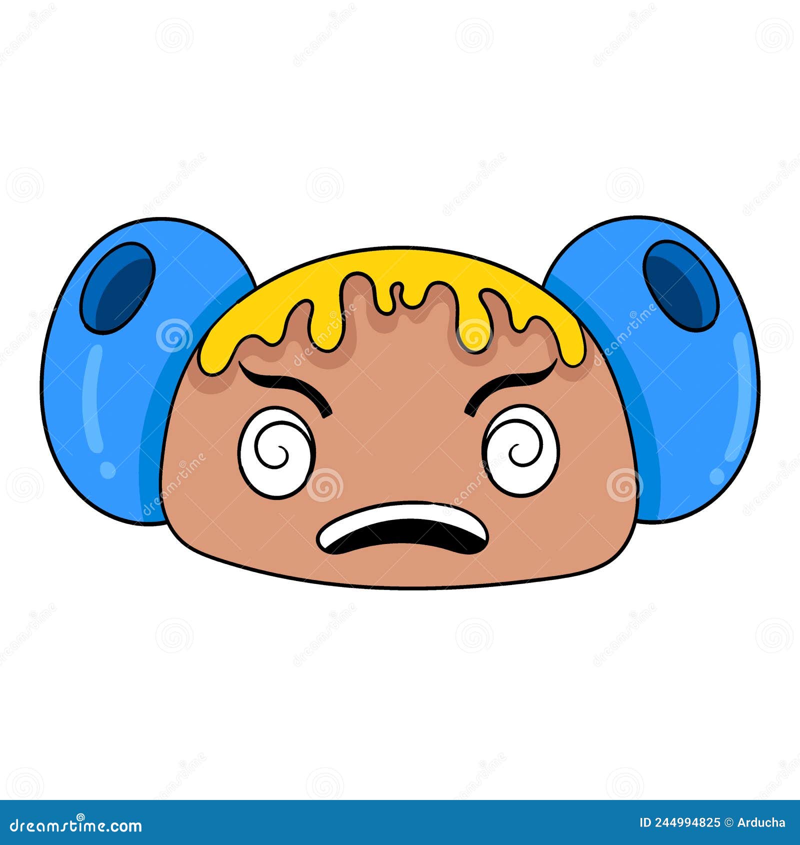 Dizzy Expression Faint, Doodle Icon Image Kawaii Stock Vector ...