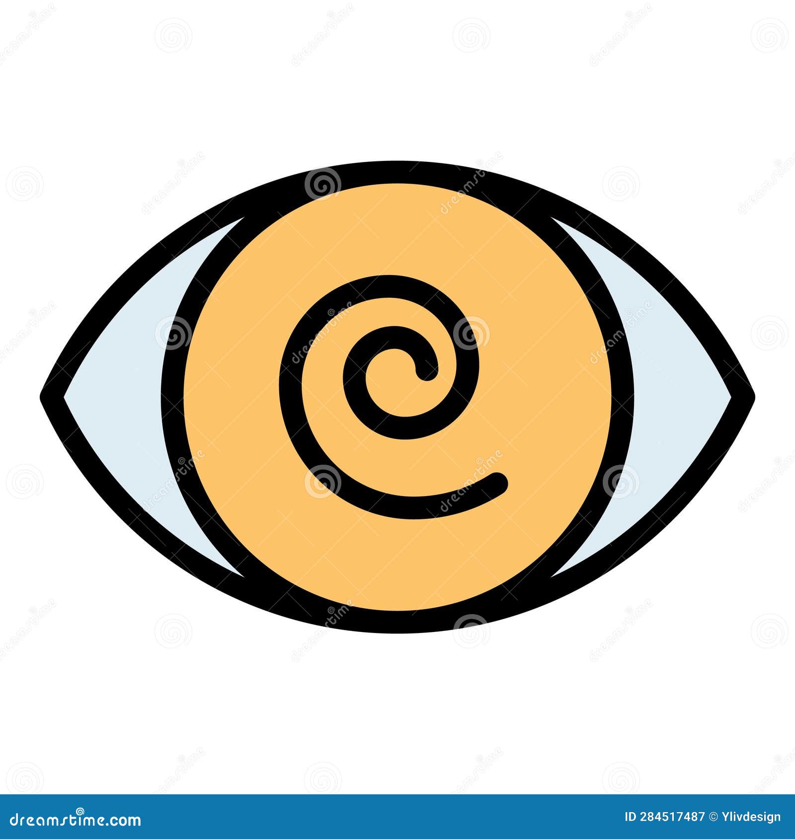 Dizzy eye icon vector flat stock vector. Illustration of fatigue ...