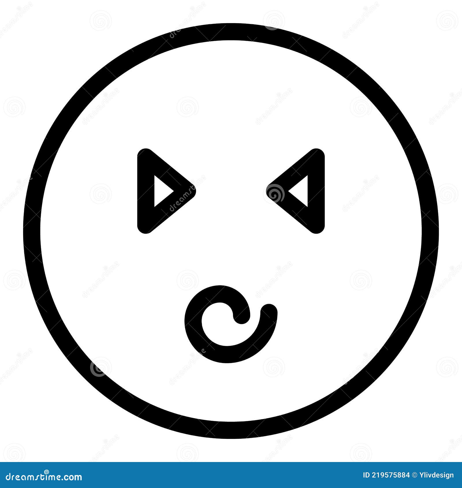 Man With Dizzy, Square Head Tv And Hypnotizing Funnel. Vector ...