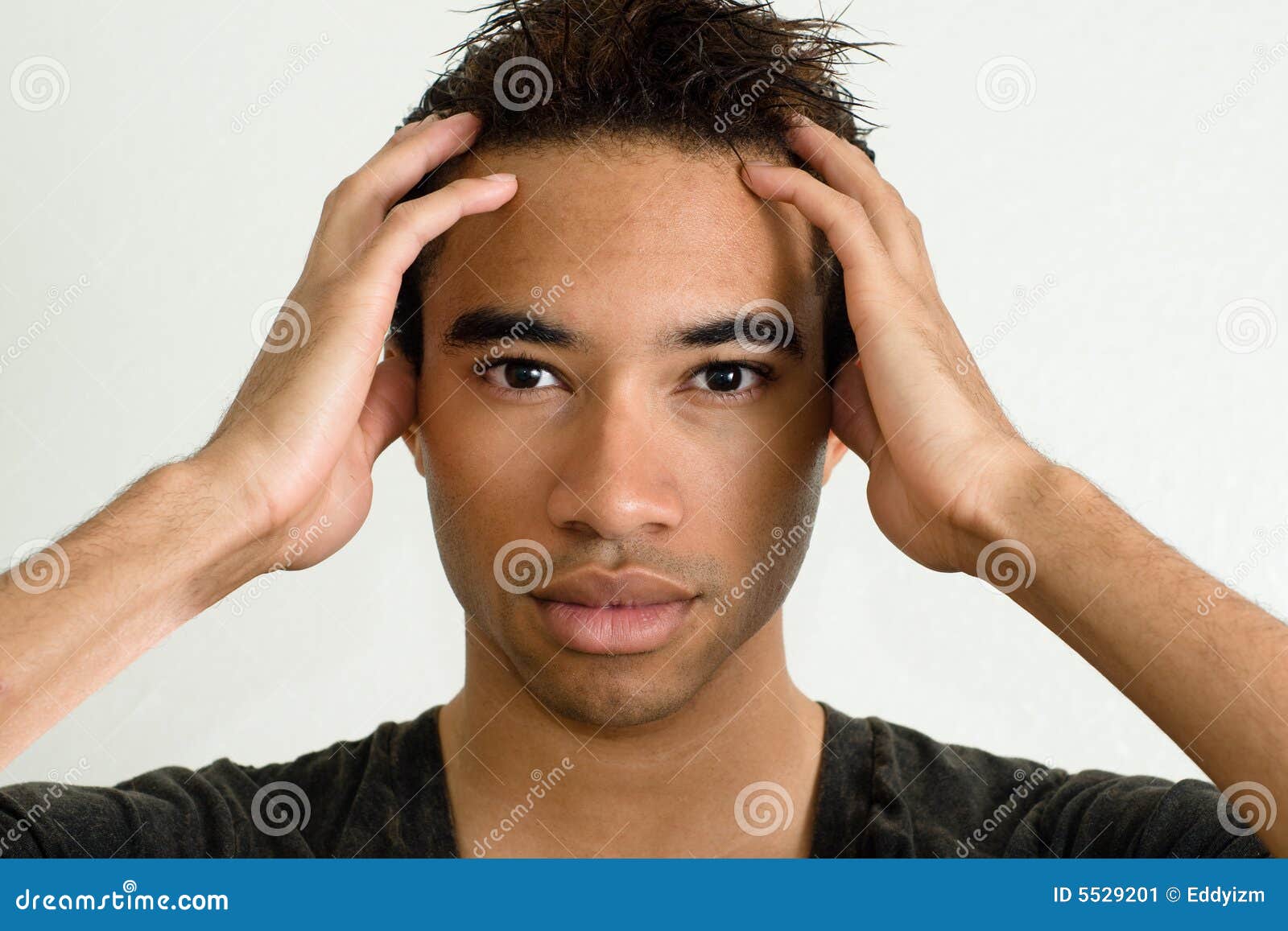 Dizzy head stock image. Image of american, male, hair - 5529201