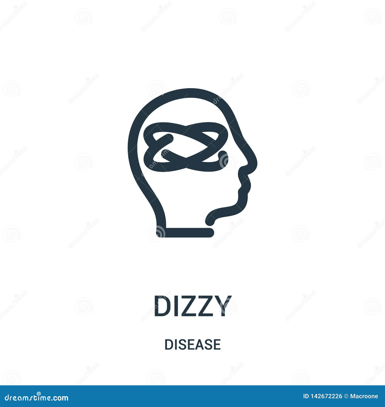 Dizzy Icon Vector from Disease Collection. Thin Line Dizzy Outline Icon ...