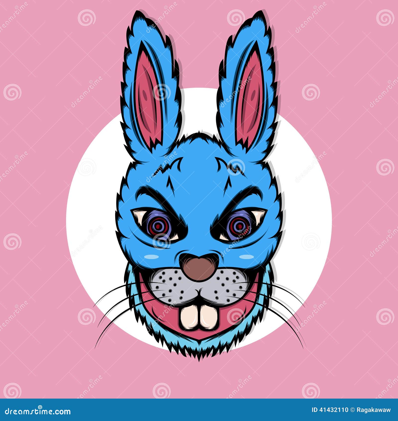 Dizzy Rabbit stock vector. Illustration of head, halloween - 41432110