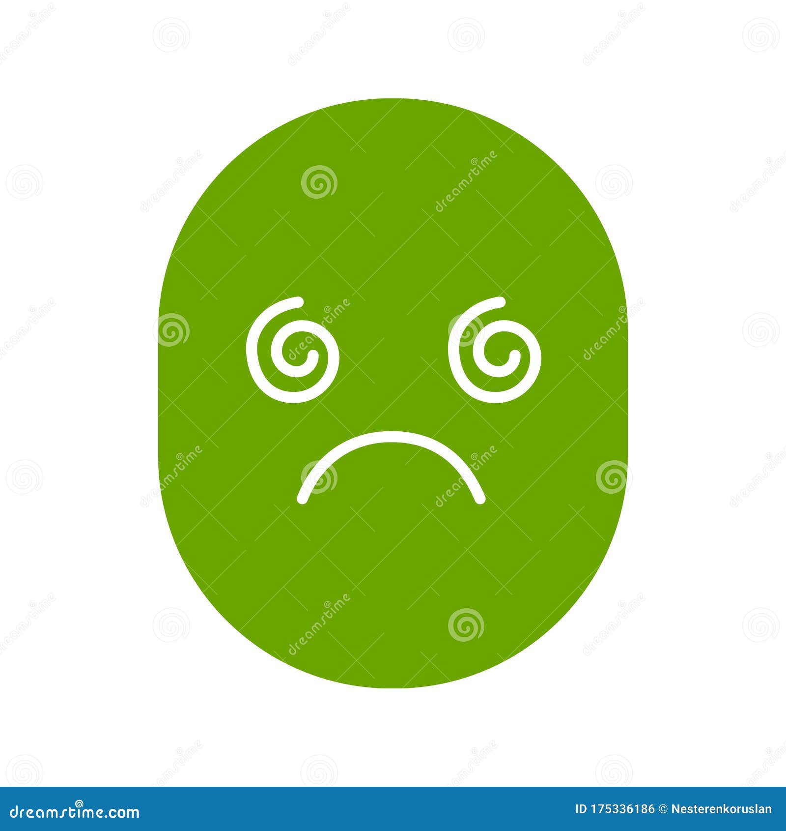 Dizzy smile glyph icon stock vector. Illustration of smiley - 175336186