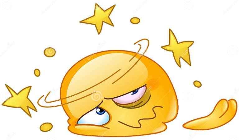 Dizzy and Squashed Emoticon Stock Vector - Illustration of fight ...