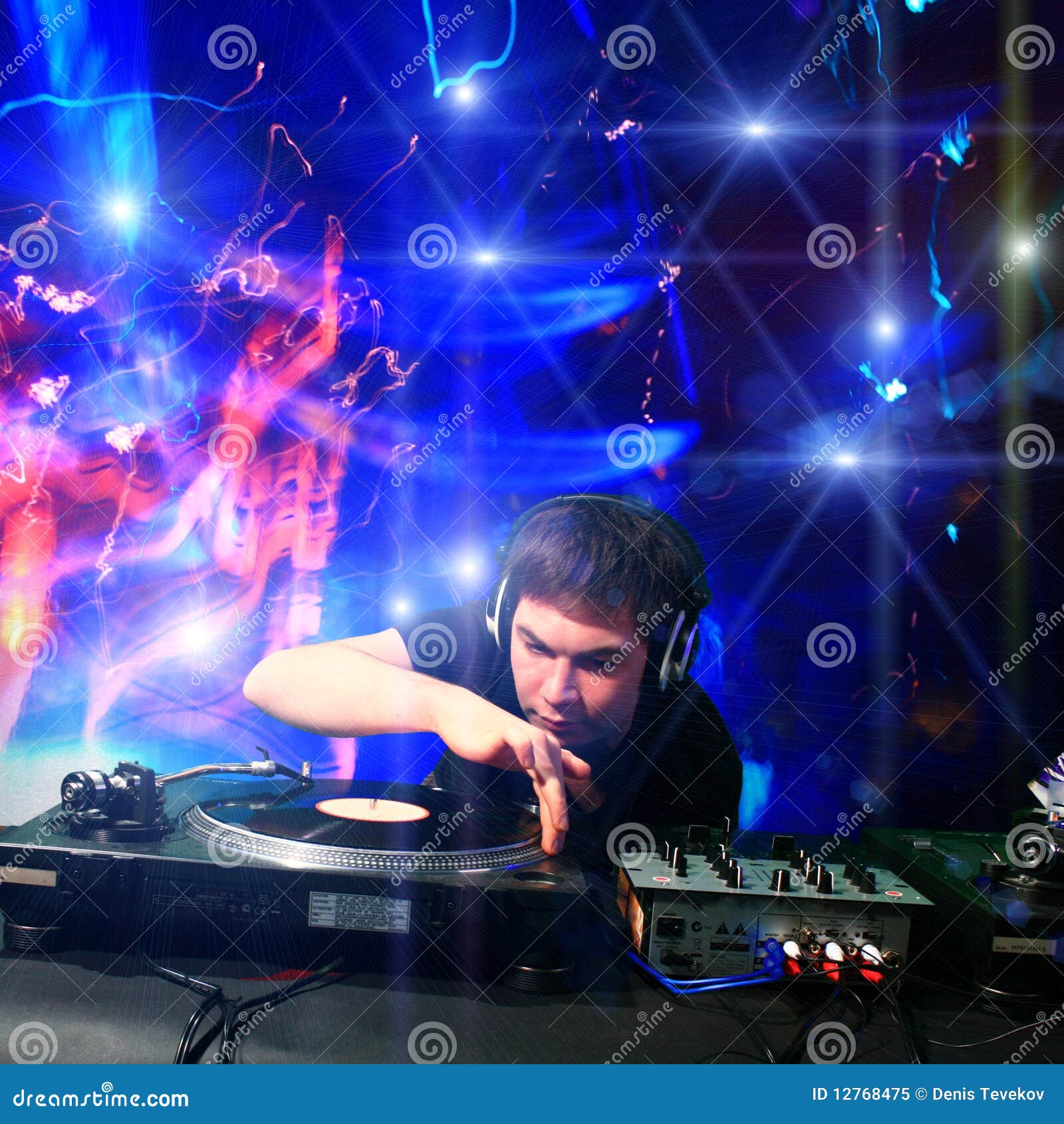 DJ stock image. Image of house, club, funky, night, electronic - 12768475