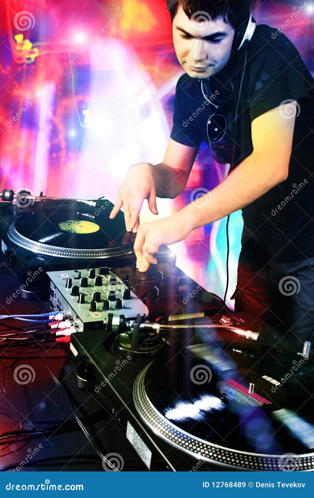 DJ stock image. Image of male, entertainment, floor, electro - 12768489