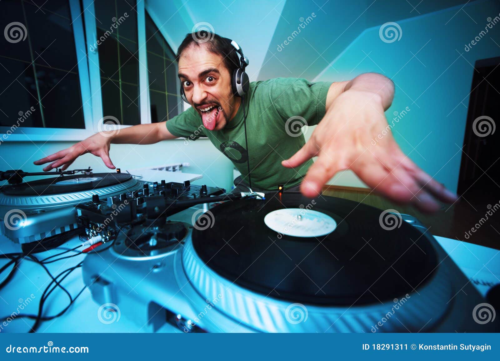 DJ stock image. Image of occupations, electronic, club - 18291311