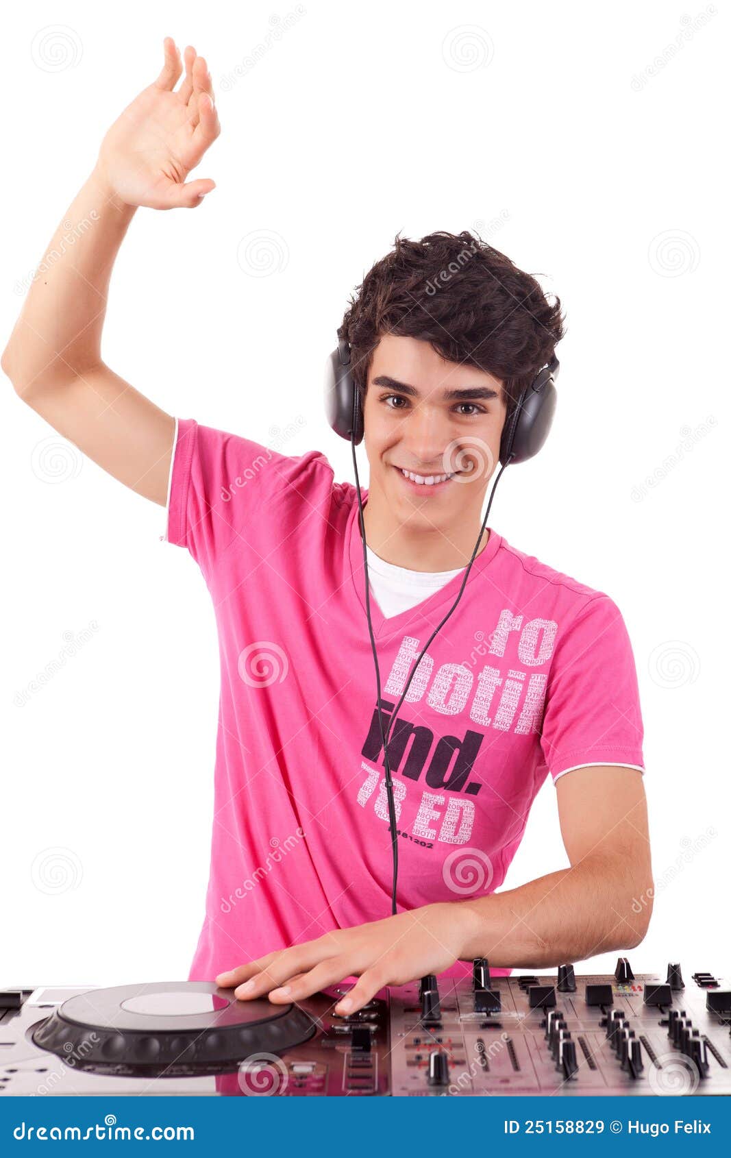 DJ stock image. Image of portrait, handsome, earphone - 25158829