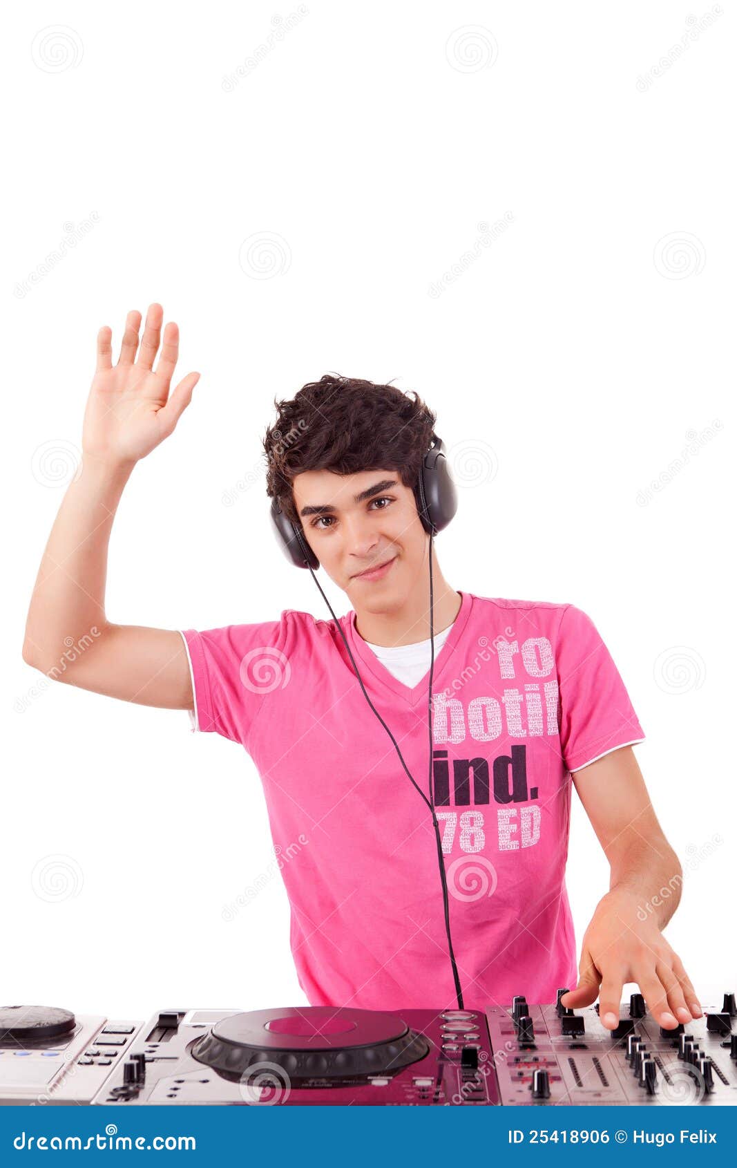 DJ stock photo. Image of portrait, music, hearing, look - 25418906