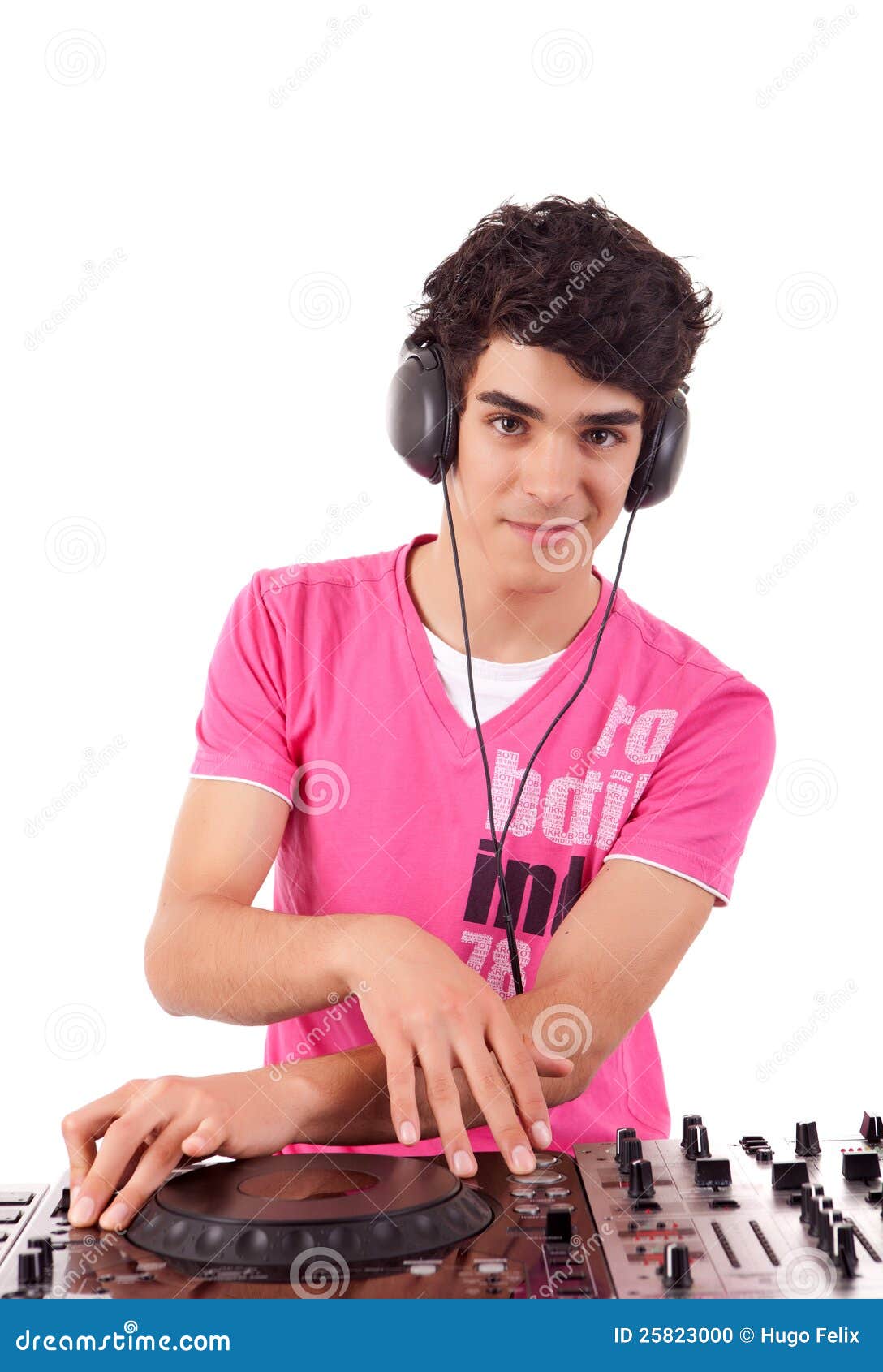 DJ stock photo. Image of isolated, headset, rave, pretty - 25823000