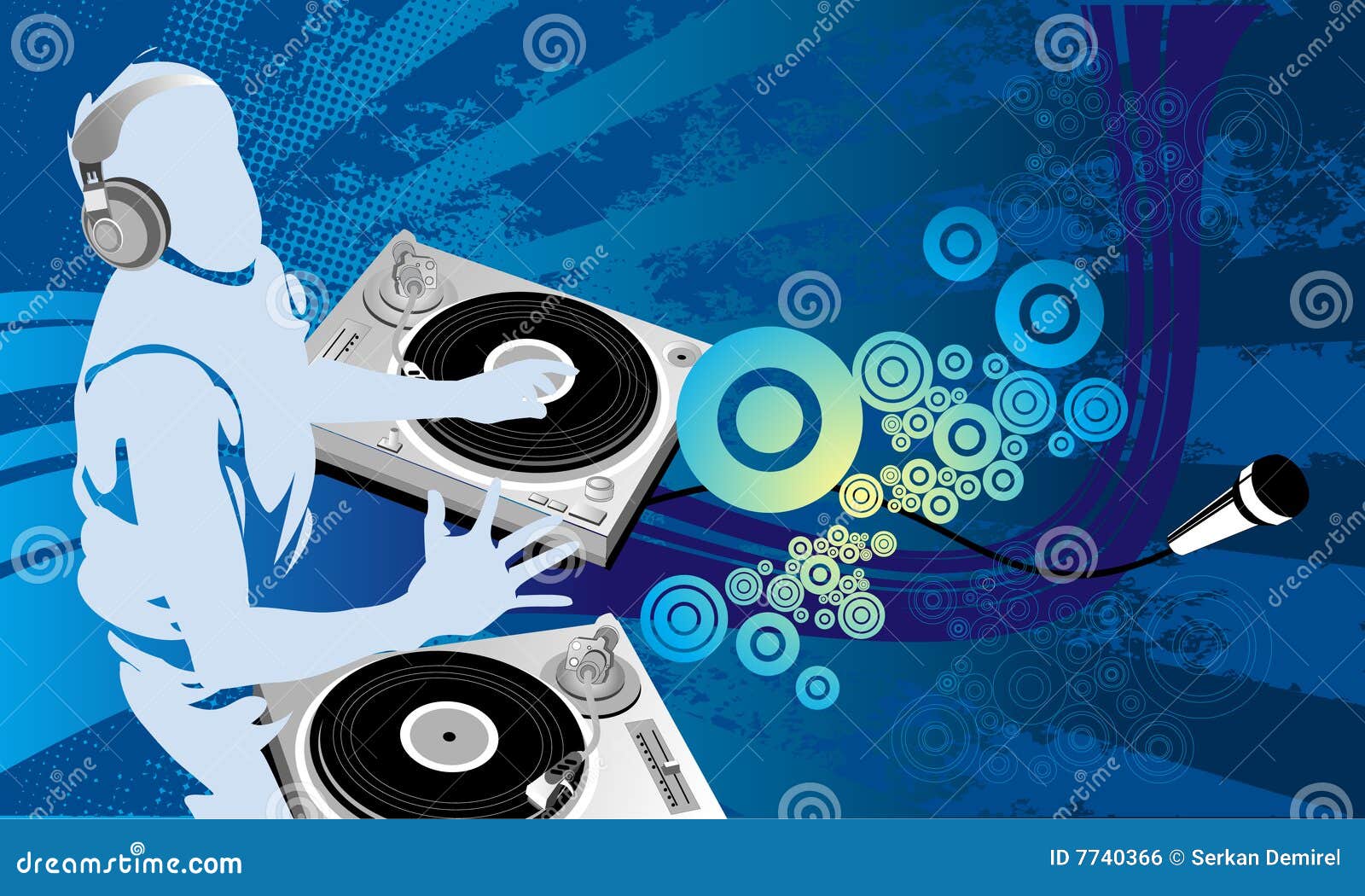 Dj art work stock vector. Illustration of draw, graphic - 7740366