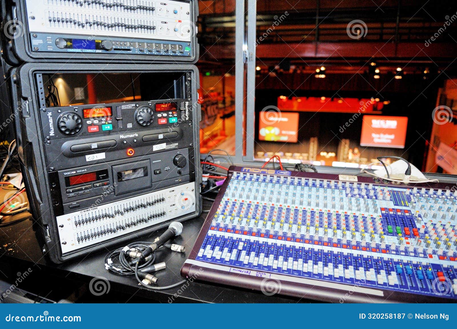 DJ Audio Deck for Mixing Music and Special Sound Effects Stock Image ...