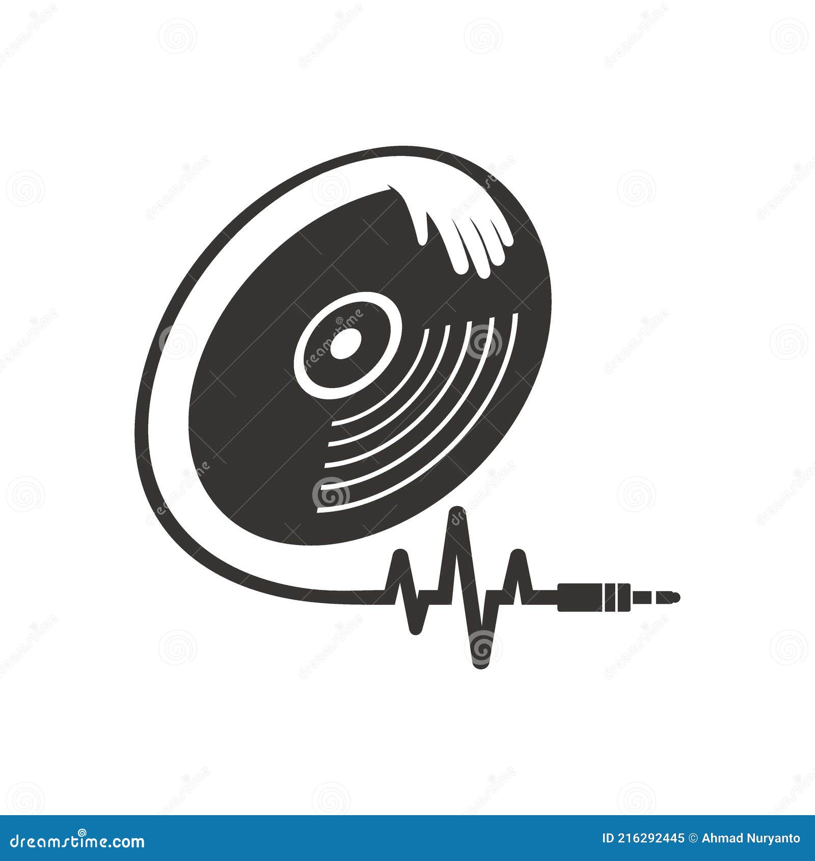 Dj and cable sound stock vector. Illustration of djsymbol - 216292445
