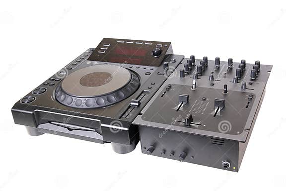 Dj cd player and mixer stock photo. Image of stereo, deejaying - 19807462