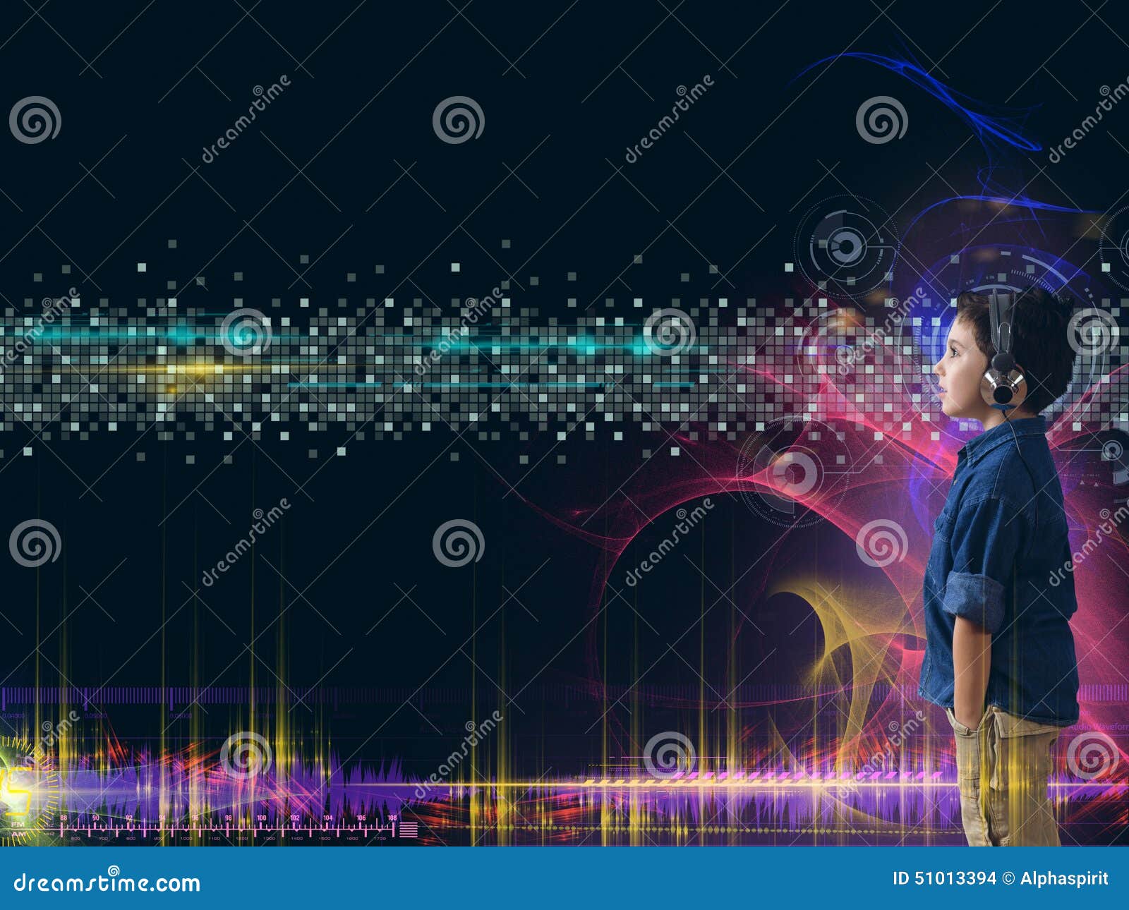 Dj child stock photo. Image of motion, headphone, colorful - 51013394