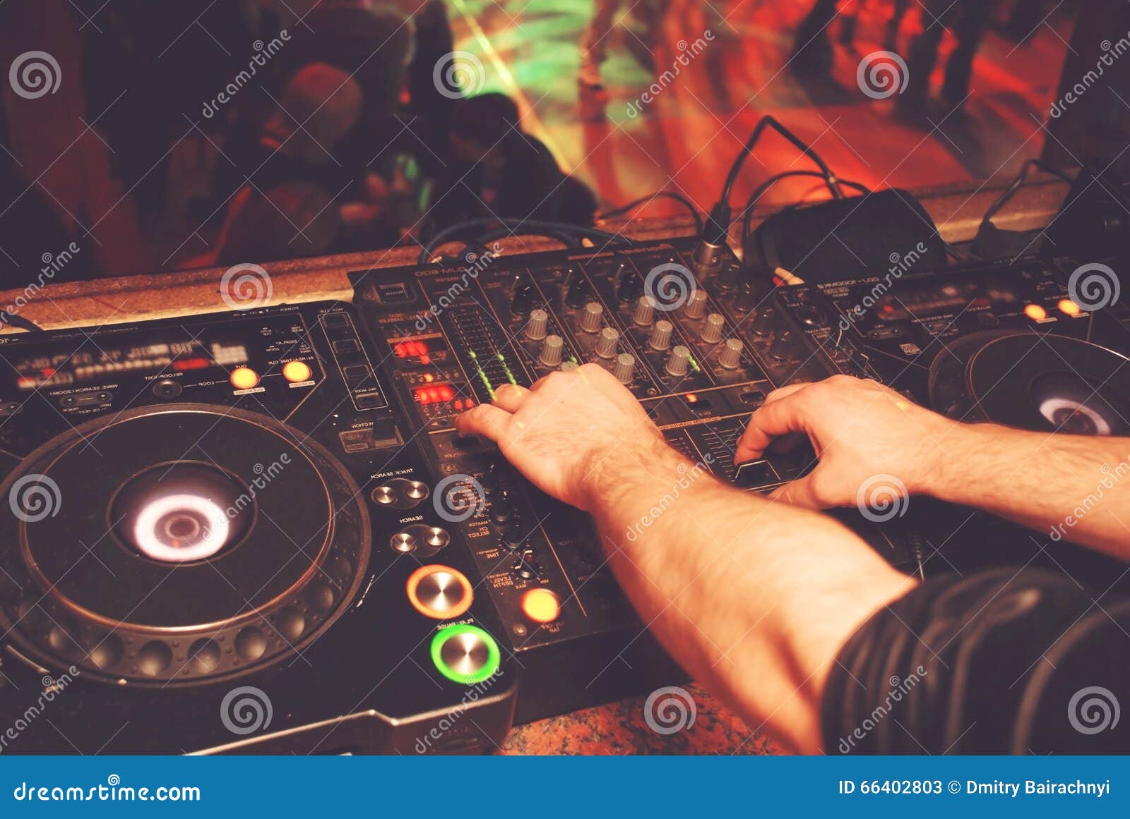 DJ in club stock image. Image of audio, club, people - 66402803