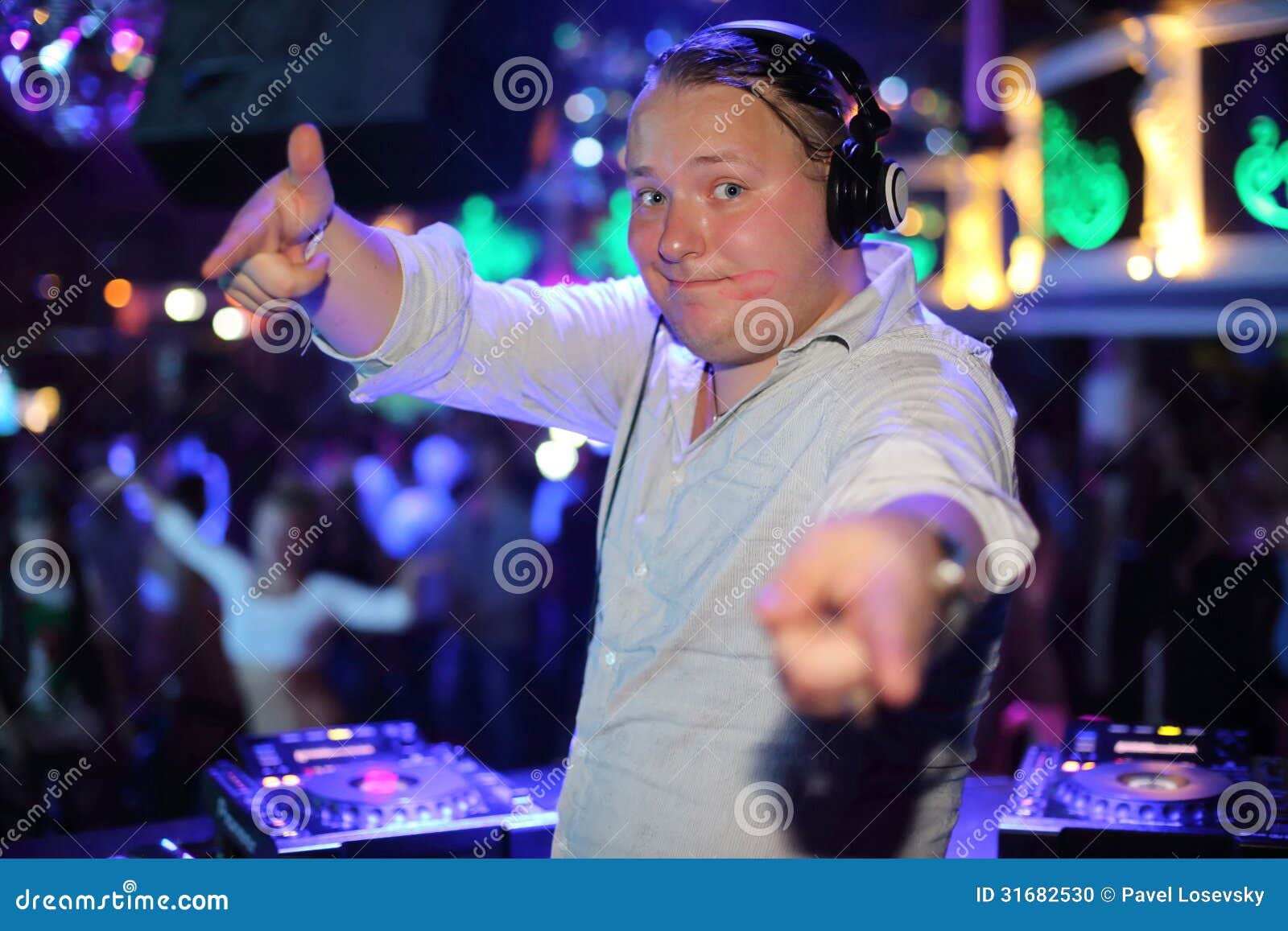 DJ in a club stock photo. Image of light, abstract, lipstick - 31682530