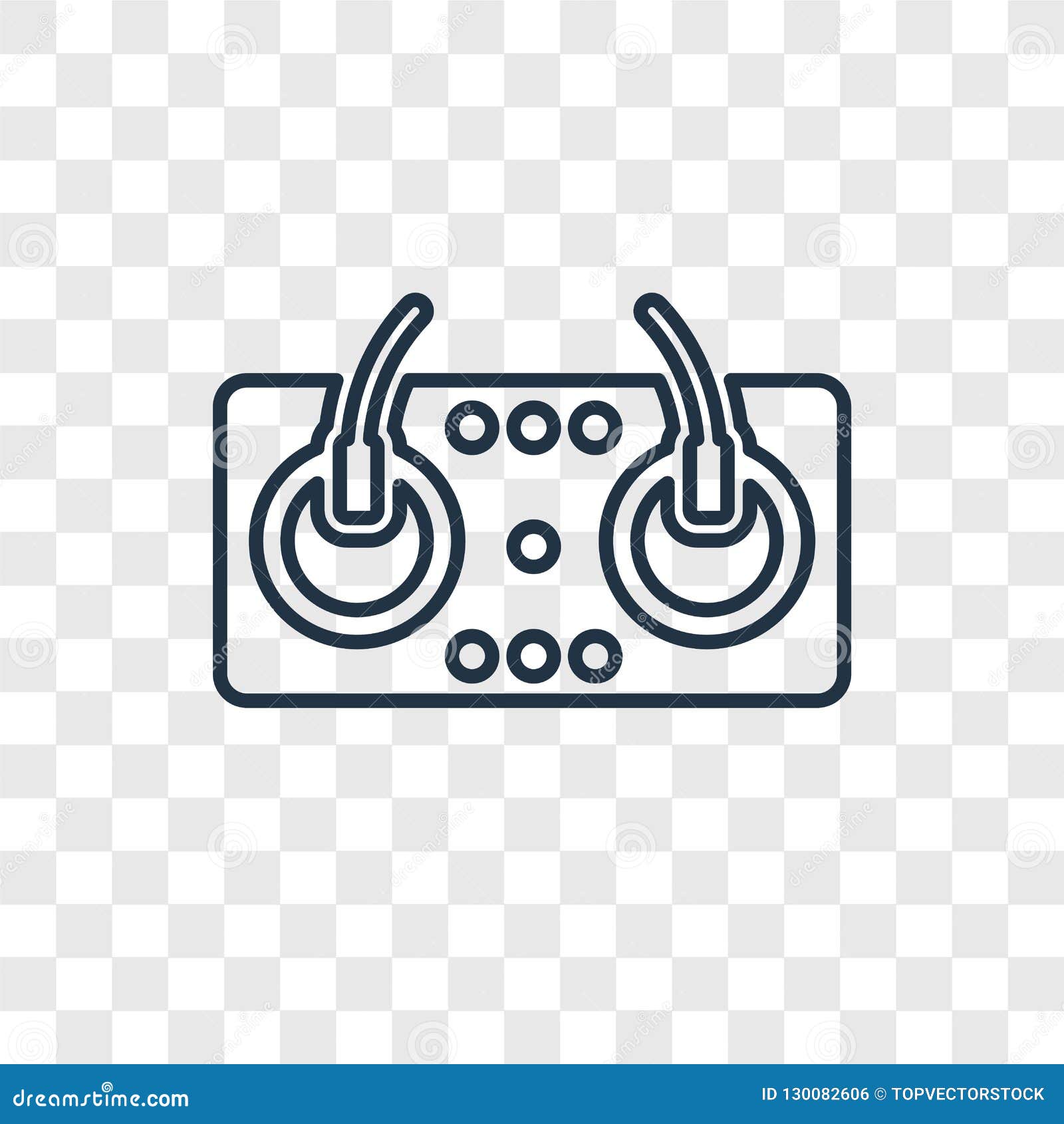 DJ Concept Vector Linear Icon Isolated on Transparent Background Stock ...