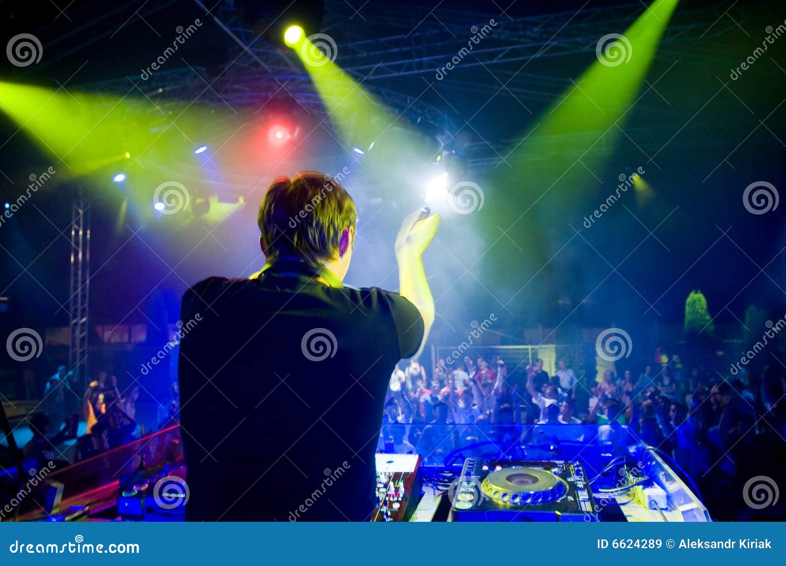 Dj at the Concert, Blurred Motion Stock Image - Image of concert ...