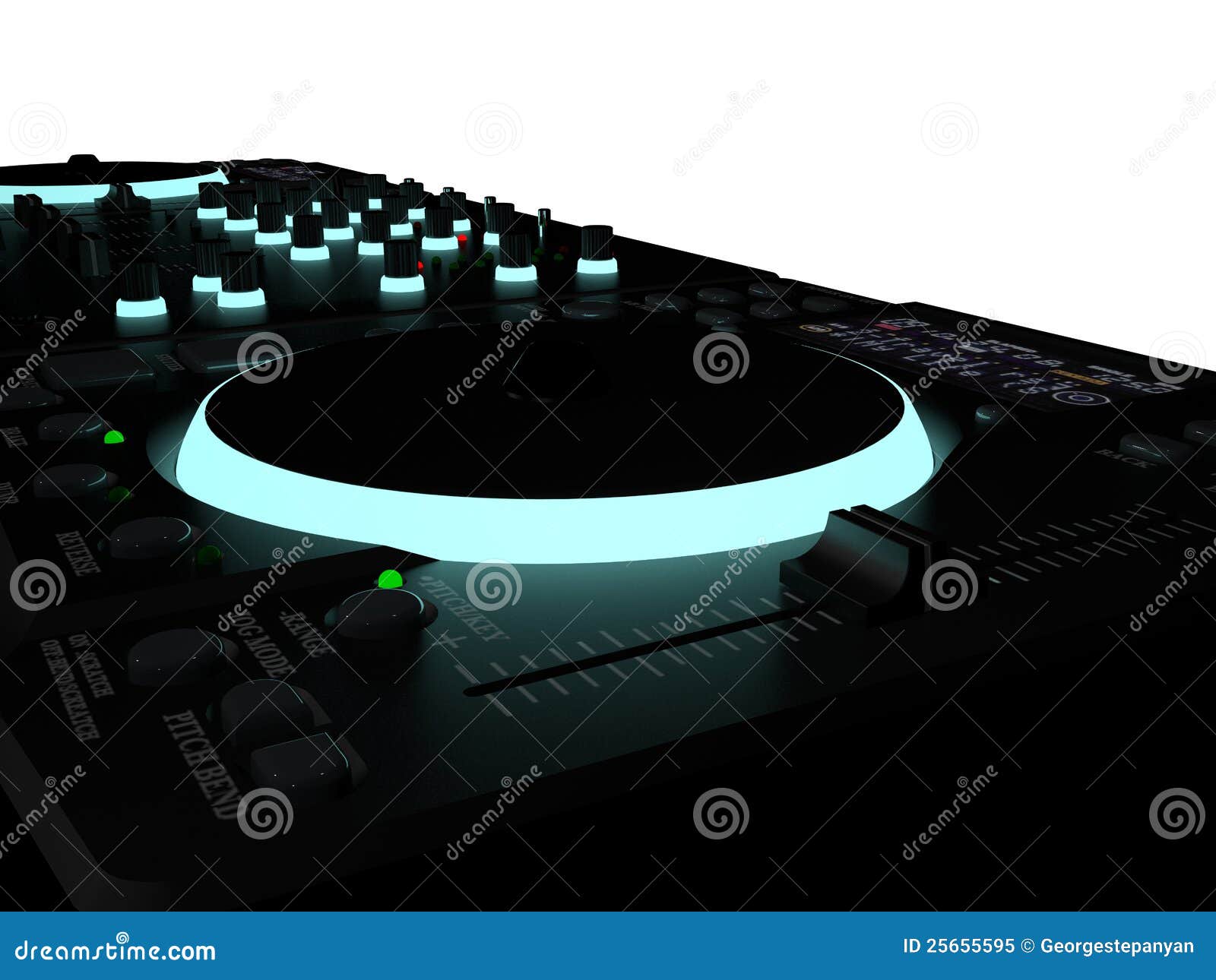 Dj console stock illustration. Illustration of electronic - 25655595