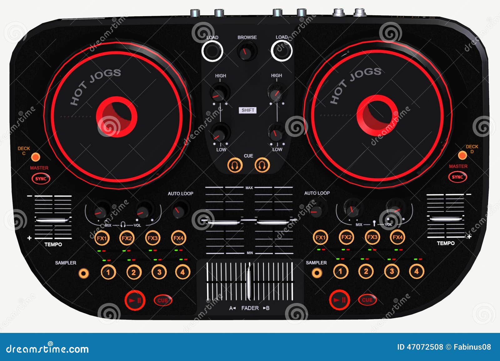 DJ console stock photo. Image of abstract, jokey, console - 47072508