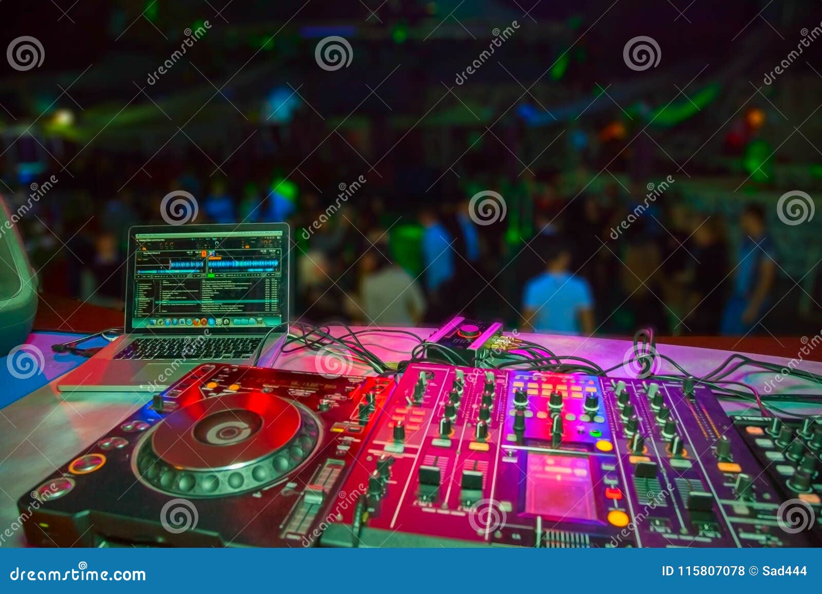 DJ console stock photo. Image of equipment, beat, audio - 115807078