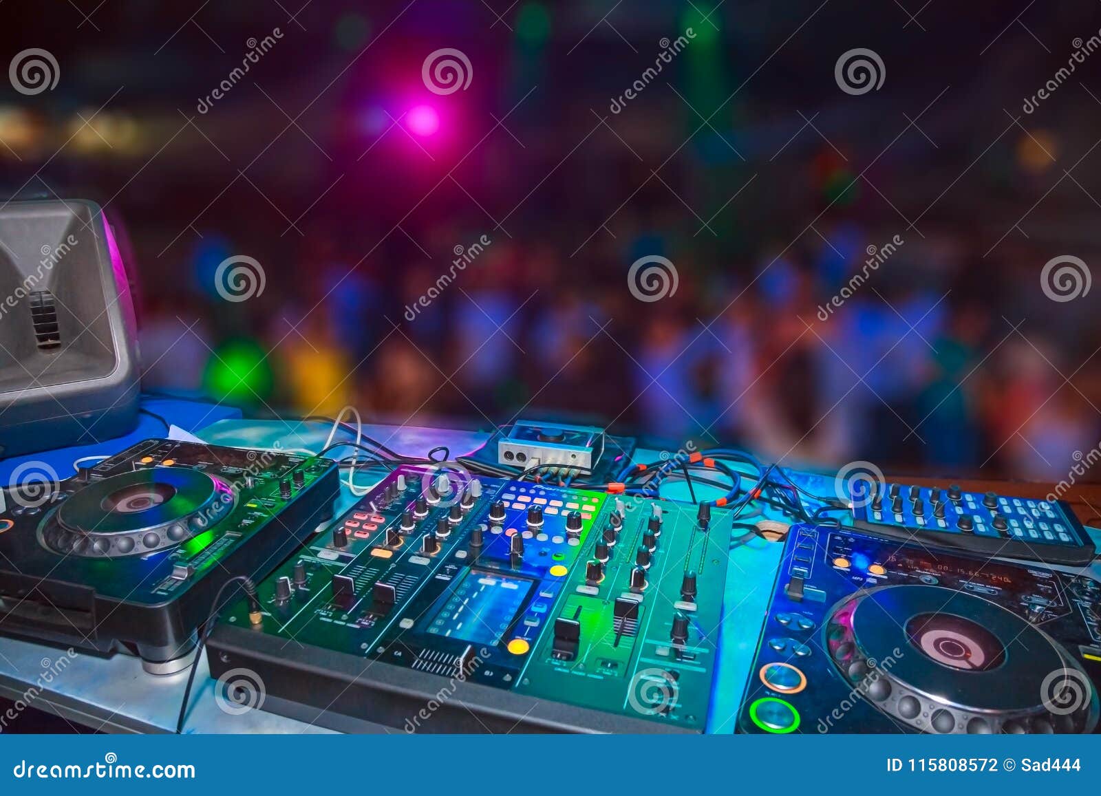 DJ console stock photo. Image of relax, power, entertainment - 115808572