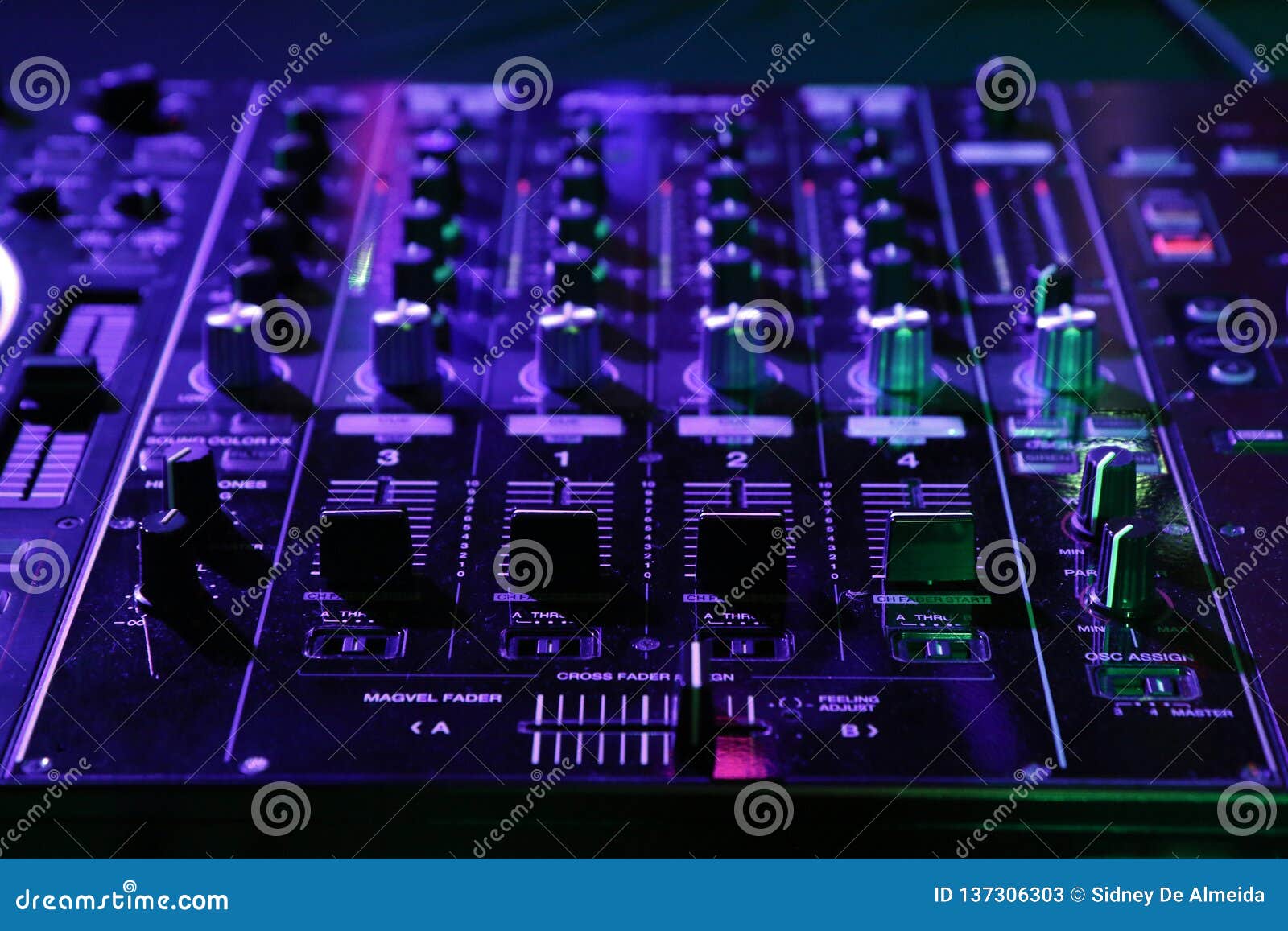 DJ Control Gear, Electronic Night Party Stock Image - Image of graphic ...