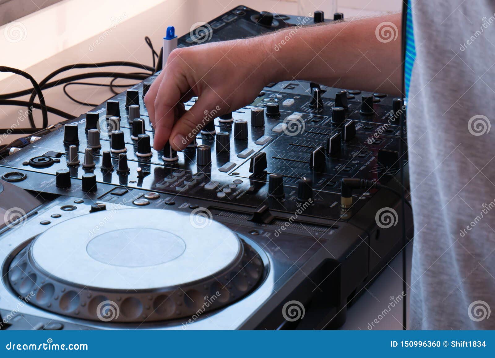 DJ control panel stock photo. Image of closeup, sound - 150996360