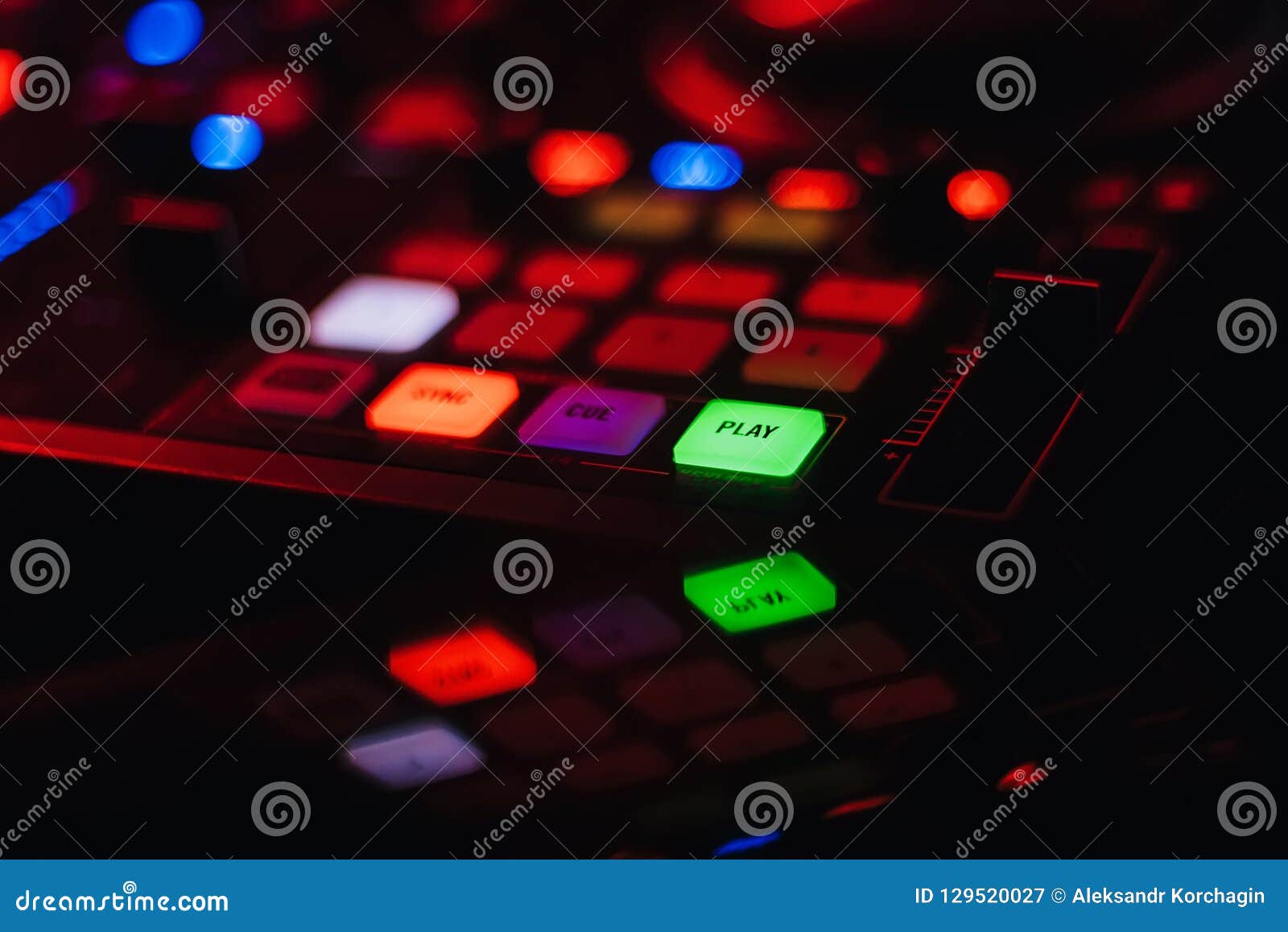 DJ Controller Panel on for Professional Music and Sound Stock Image ...