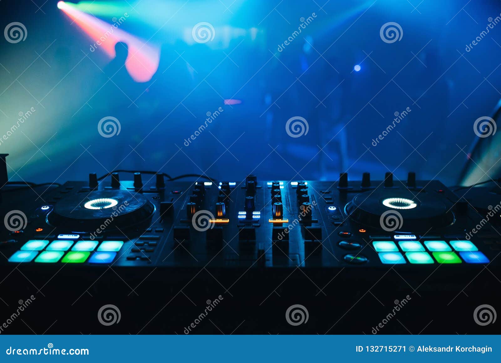 DJ Controller Panel on for Professional Music and Sound Stock Image ...