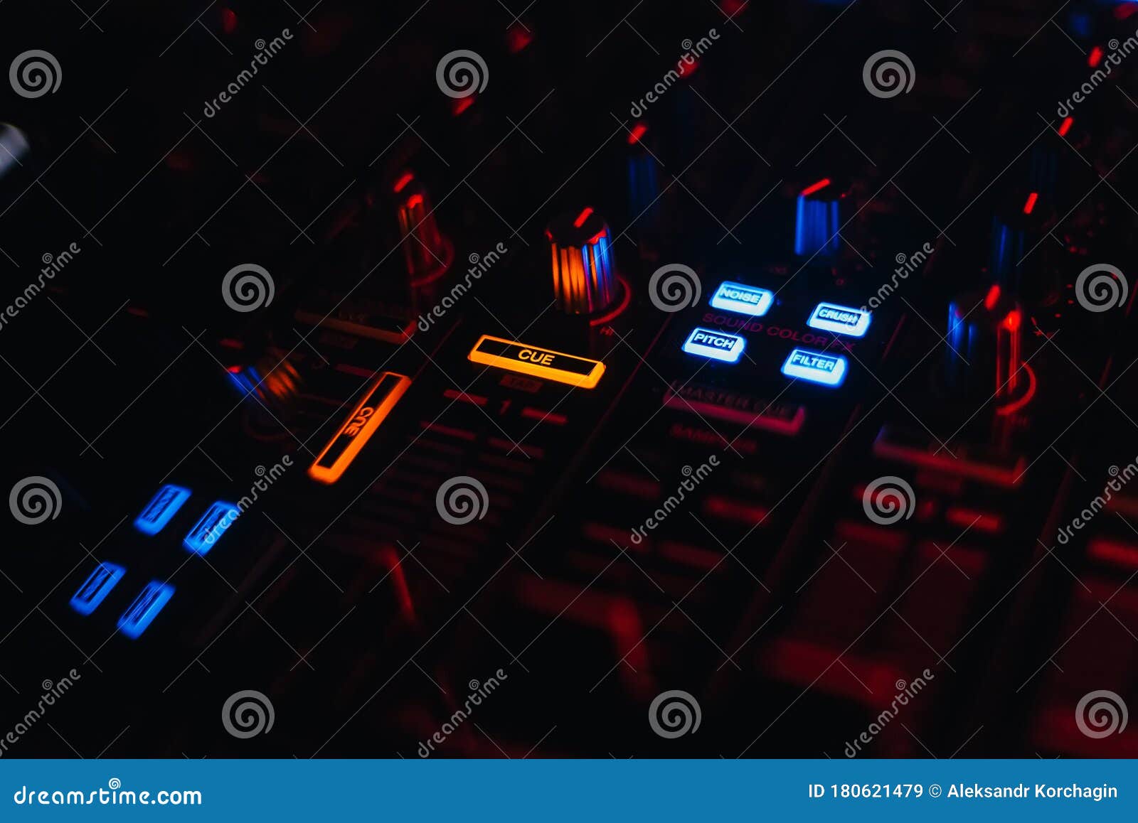 DJ Controller Panel on for Professional Music and Sound Stock Image ...