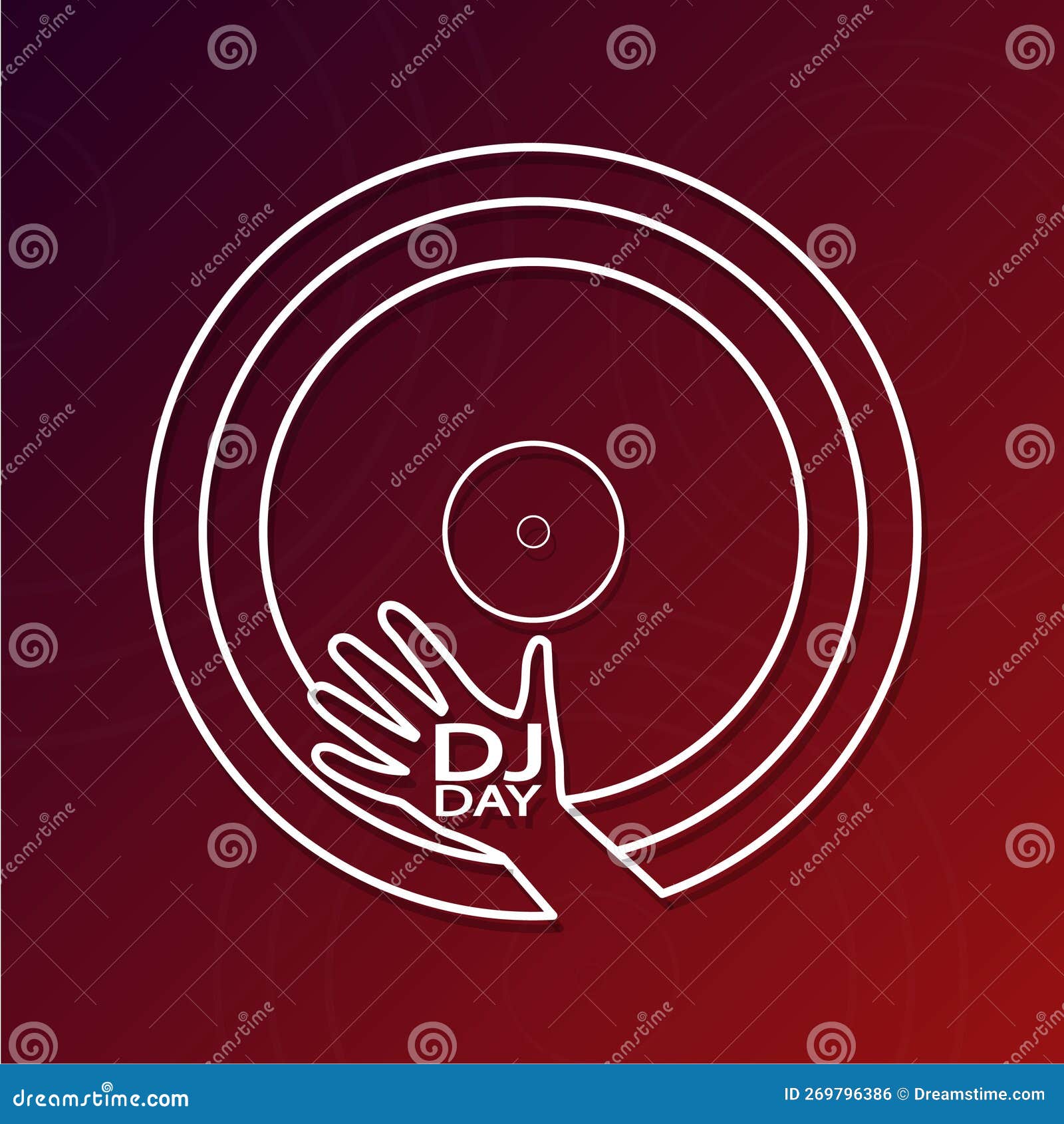 Dj day linear logo stock vector. Illustration of line - 269796386